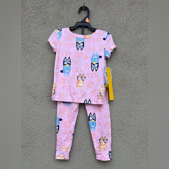 Disney | Pajamas | Bluey Bamboo Pajamas Bluey And Bingo Pink Ice Cream ...